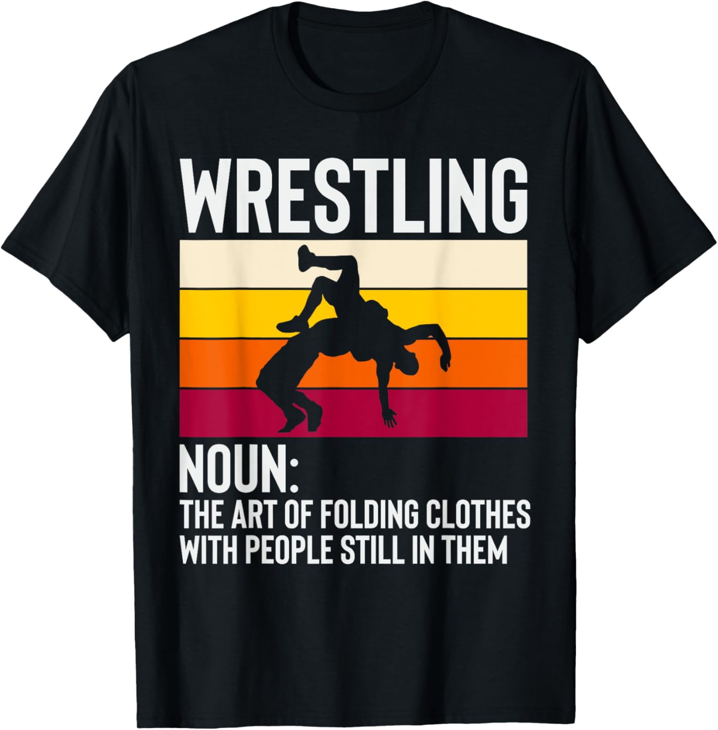 Wrestling Definition Wrestle Women Men Girl Wrestling Retro T-Shirt ...