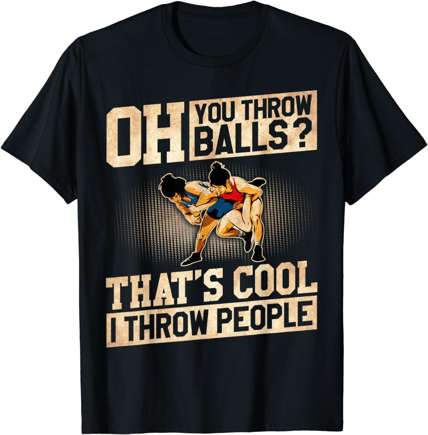 Wrestling Girl I Throw People Funny For Wrestler T-Shirt - Walmart.com