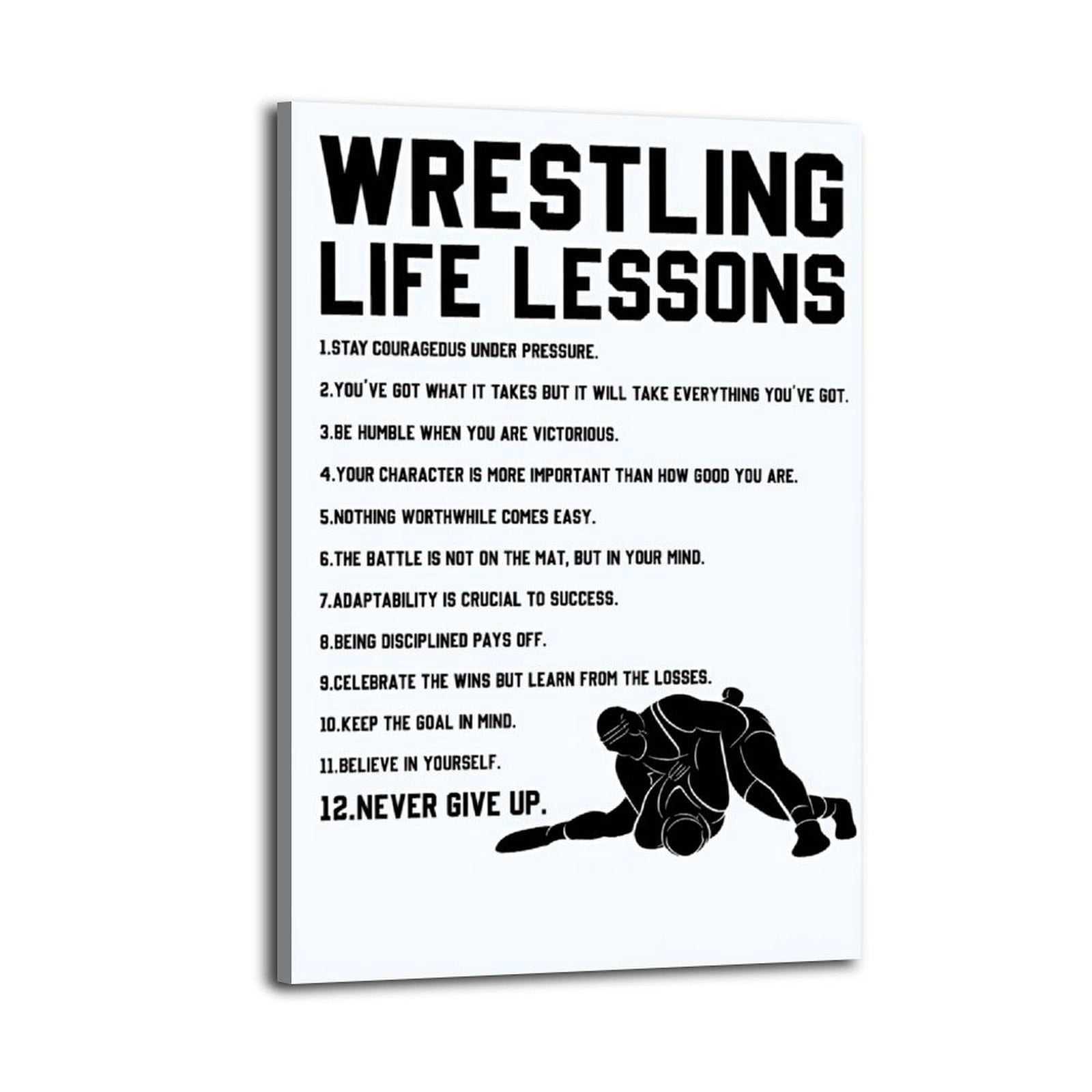 Wrestling Life Lessons Wooden Hanging Sign Inspirational Wrestling-1 ...