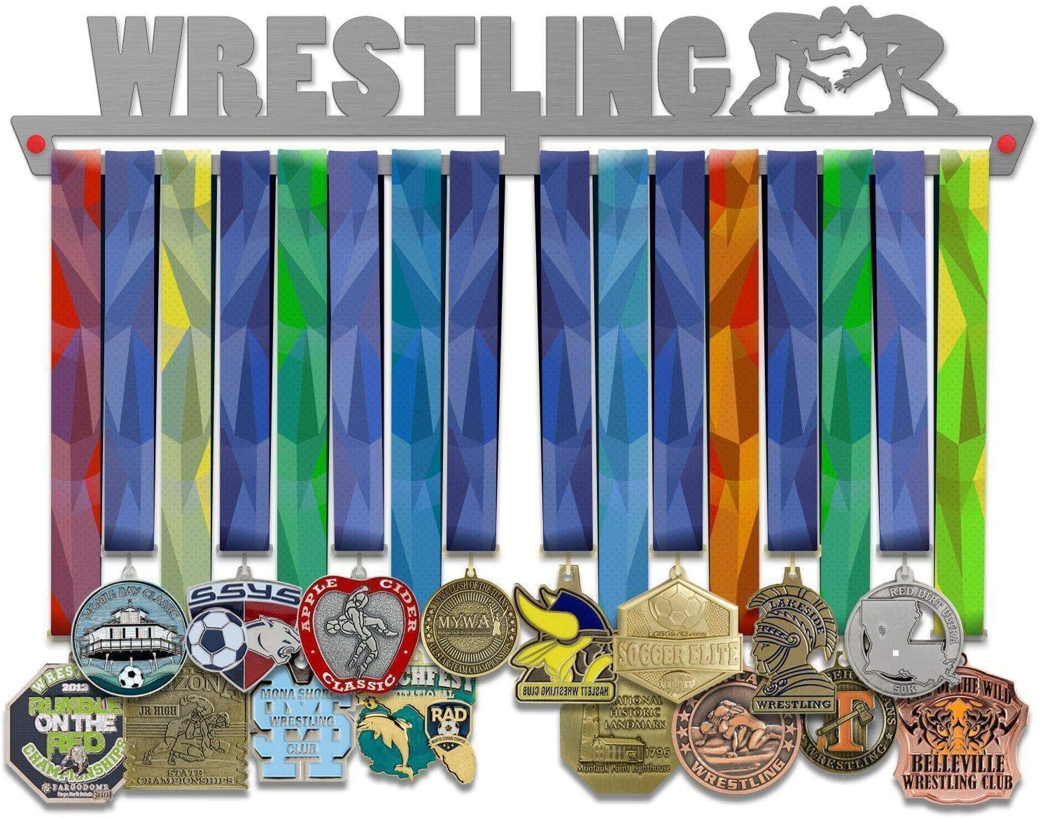 Wrestling Medal Hanger Display V2 - Wall Mounted Award Metal Holder ...