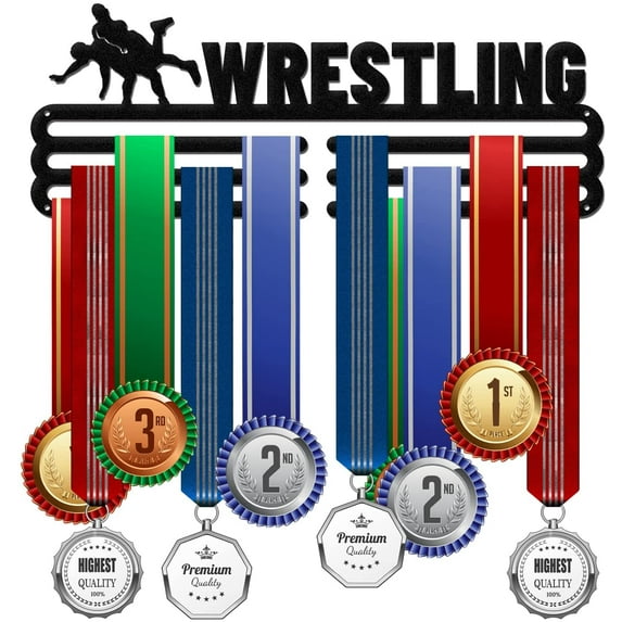 Wall Mount Wrestling Medal Holder Display Hanger Rack Frame for Sport ...