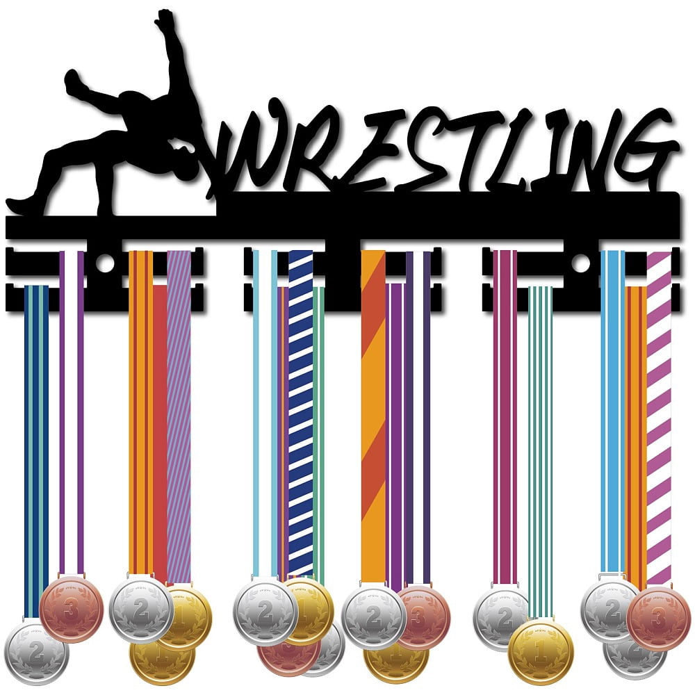 Wrestling Medal Holder Display Medal Hanger Rack Wall Mount Acrylic ...