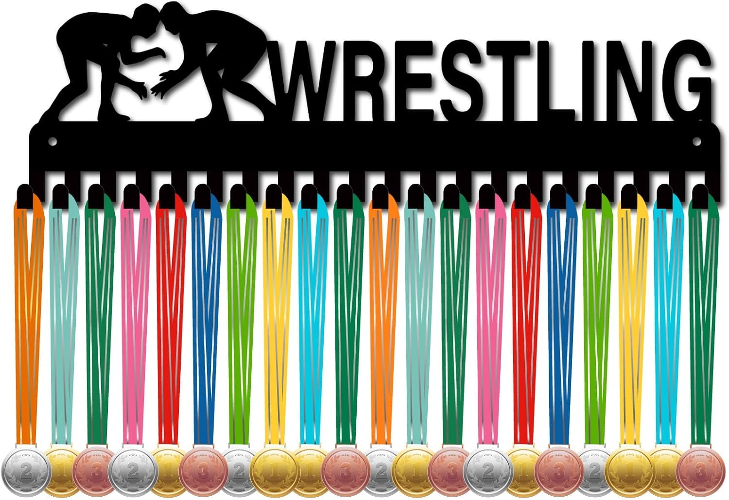 Wrestling Medal Holder Display Wrestler Medal Hanger Sports Rack Iron ...
