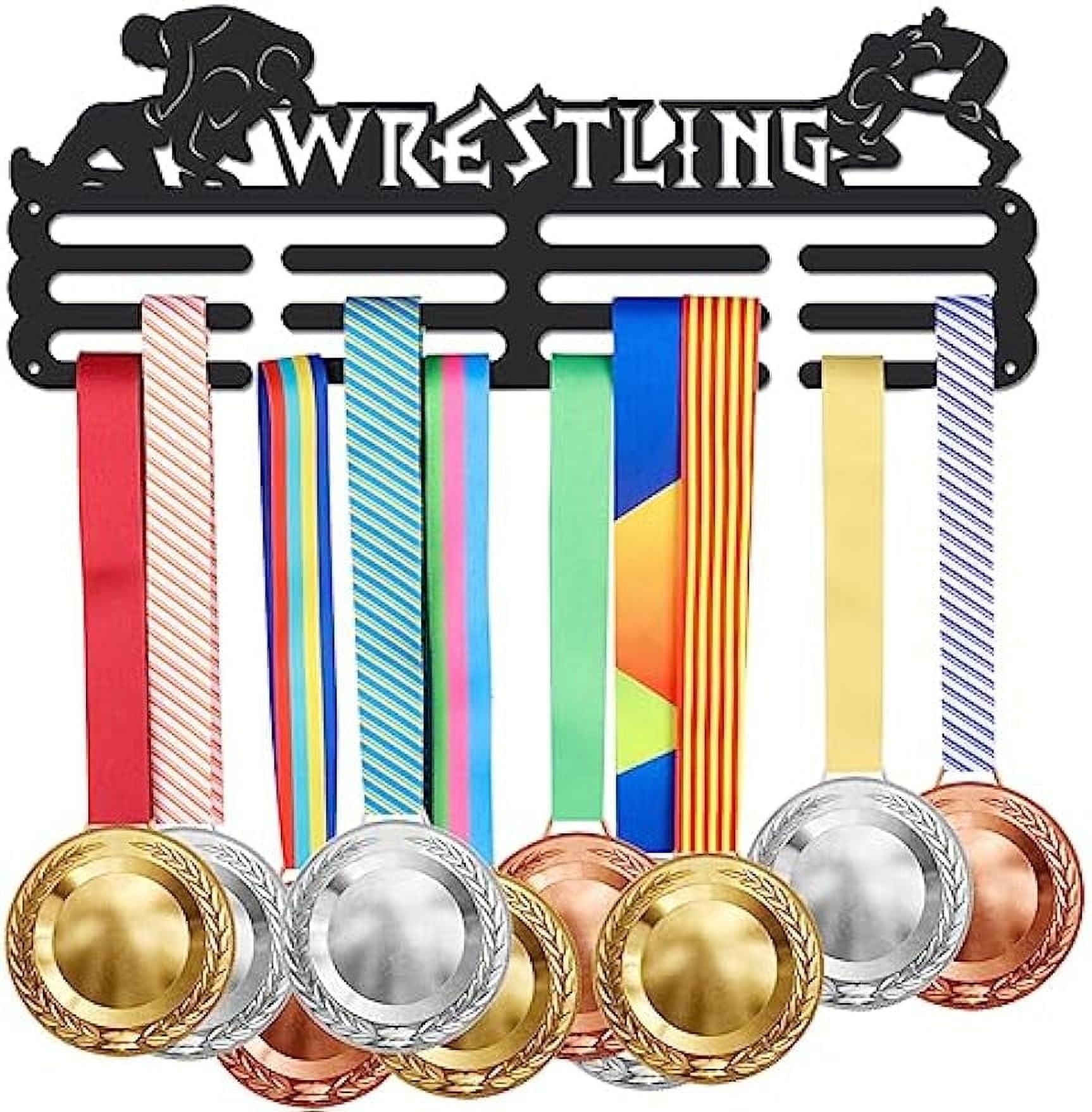 Wrestling Medal Holder Display Wrestling Trophy Hanger Rack Sports ...