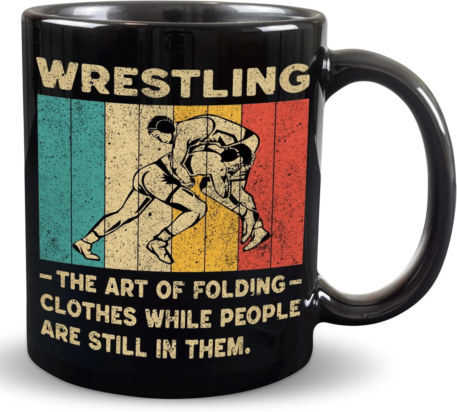 Wrestling Mug for Wrestlers, Black Mug 11oz, Funny Wrestling Gift ...