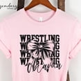 Wrestling Shirt Mom Gift Wrestler Coquette Bow Wrestling Match TShirt ...