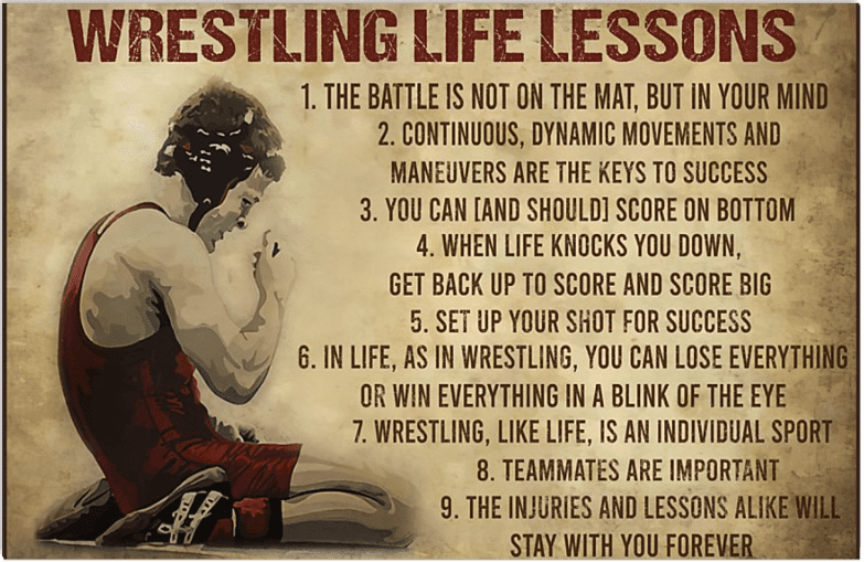 Wrestling life lessons poster 11 x 17 Inch Poster - Walmart.com