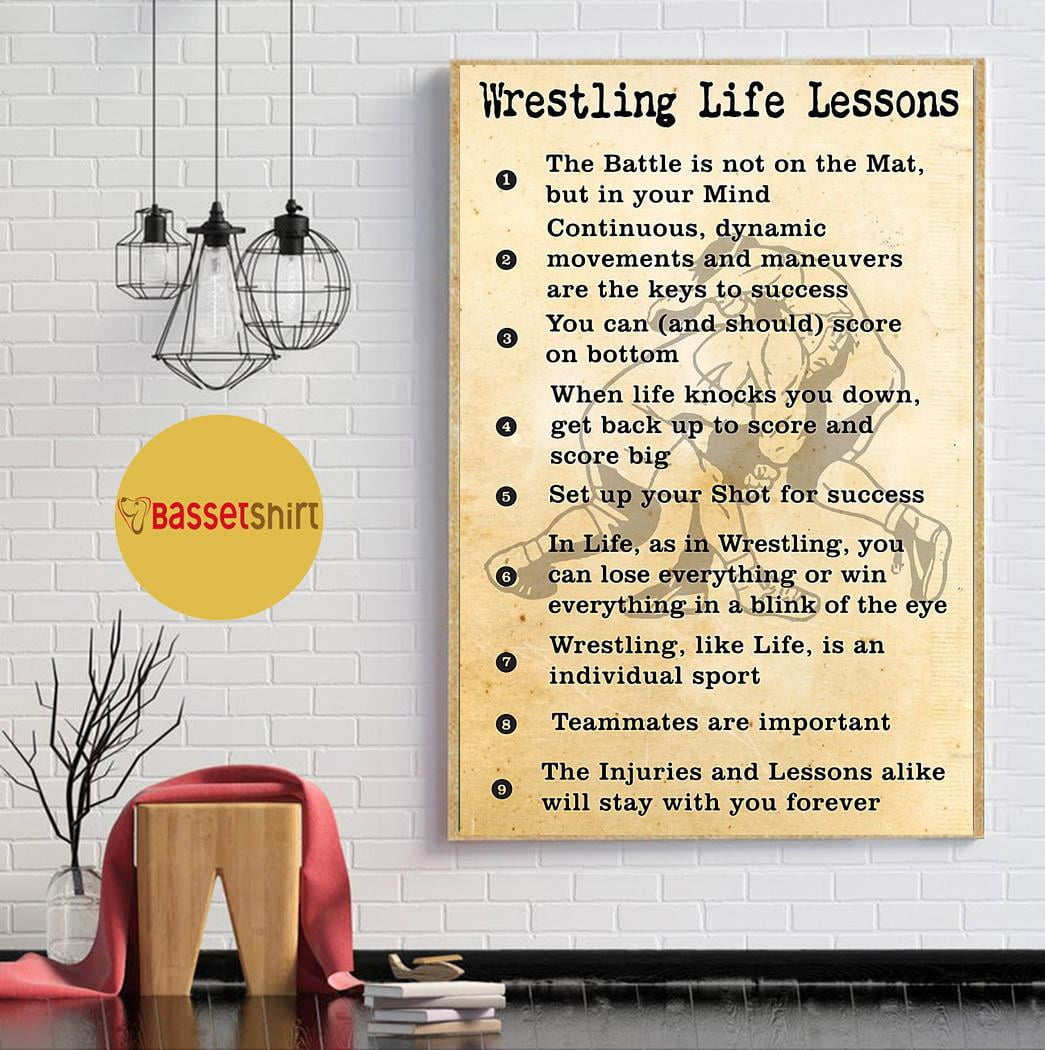 Wrestling life lessons vertical poster 24 x 36 Inch Poster - Walmart.com