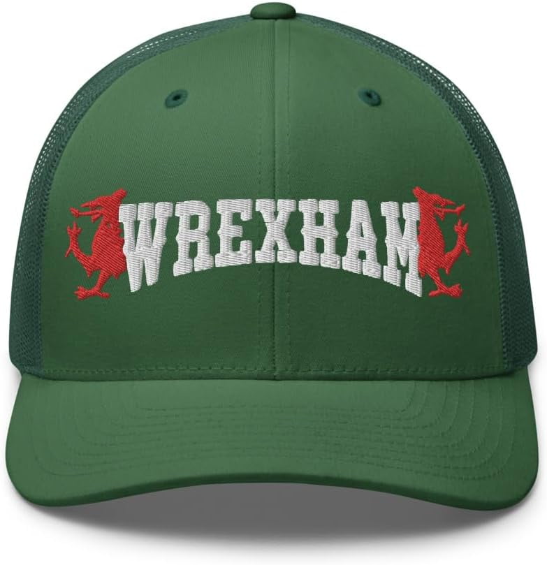 Wrexham Afc Dragon Minimalist Embroidered Vintage Trucker Hat Soccer Futbol Cap - Walmart.com