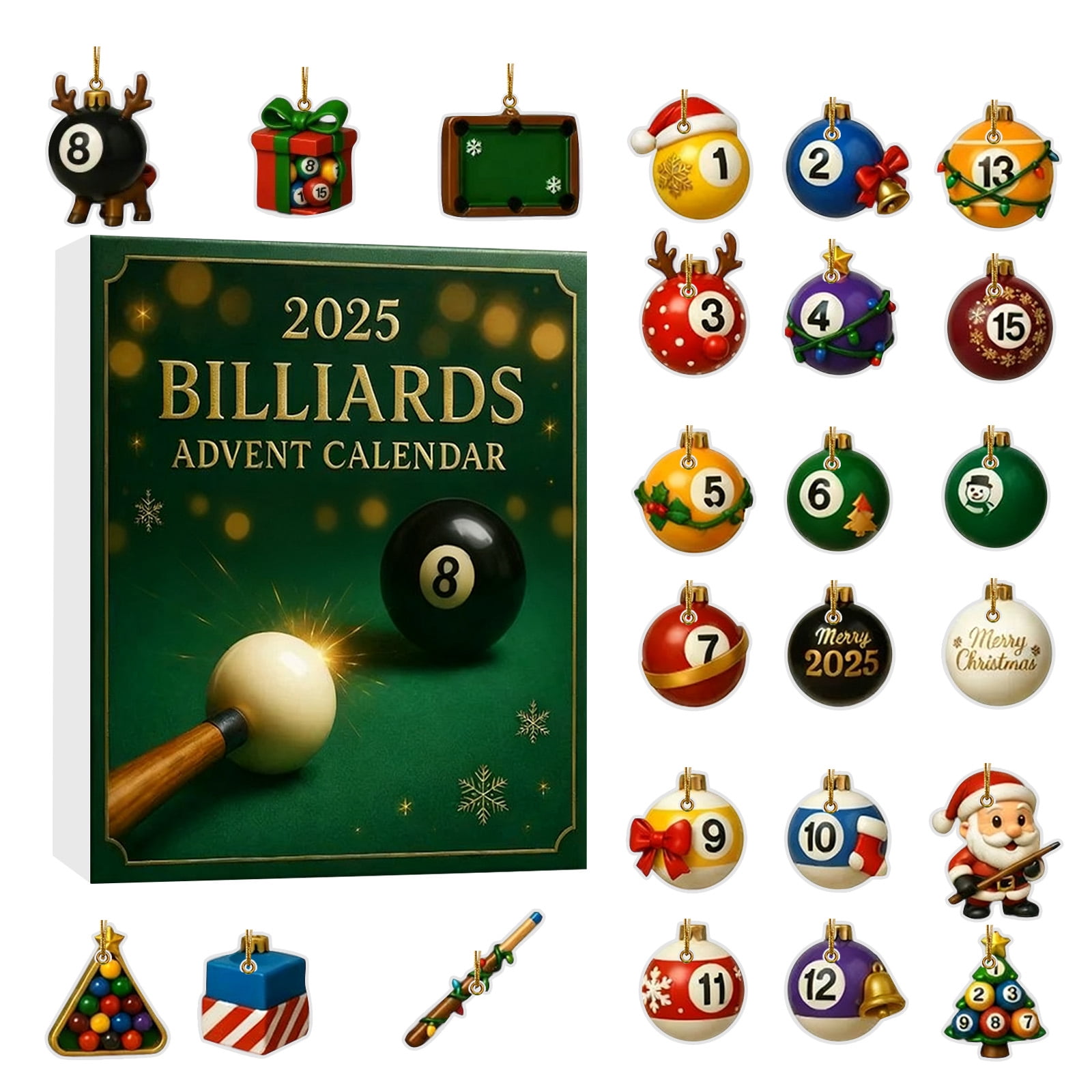 Wrglebodu 2025 Billiards Advent Calendars 24 Pool-themed Surprises ...