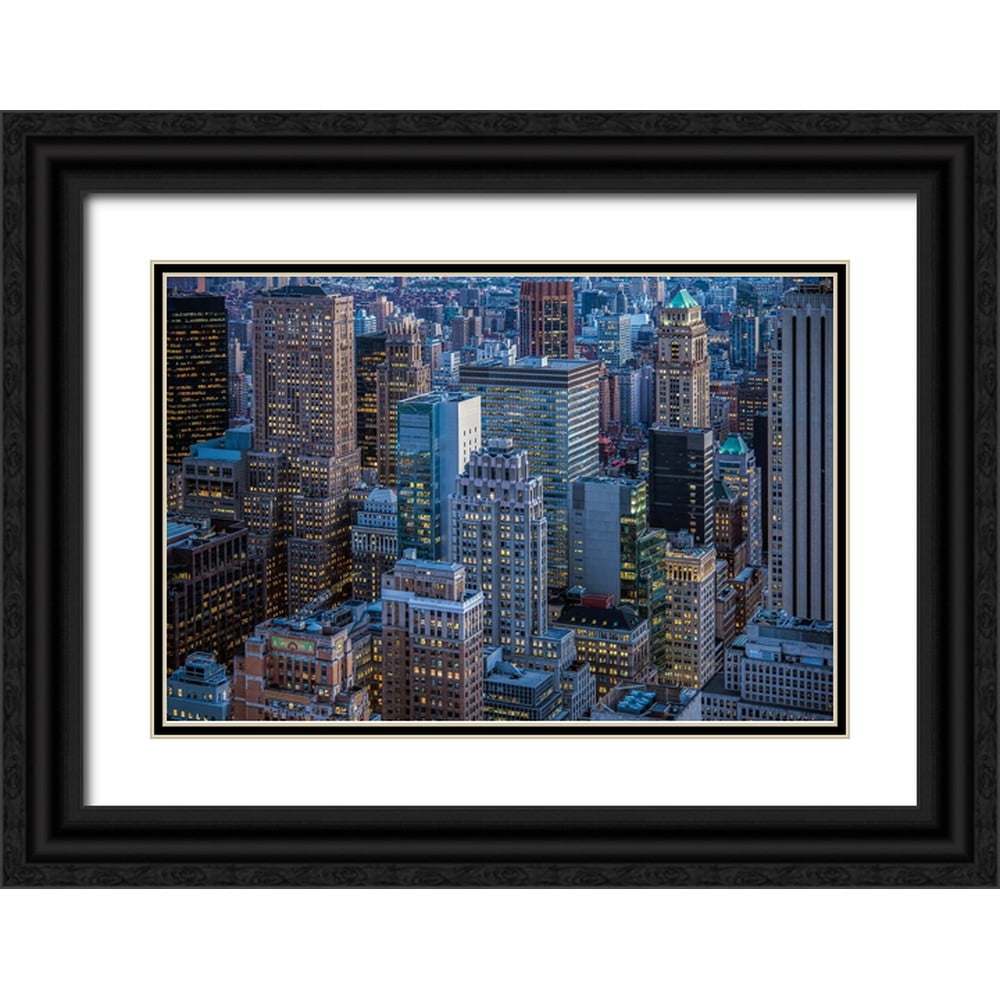 Wride, Linda 32x23 Black Ornate Wood Framed with Double Matting Museum ...