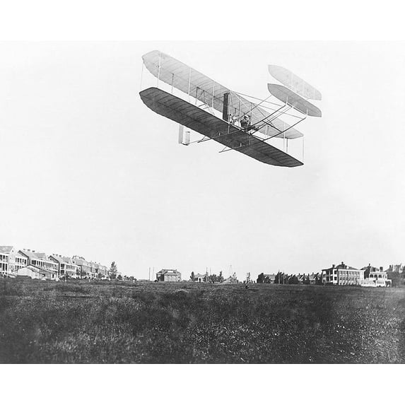Wright Brothers Type A Flyer in Flight 1908 Style - B - 20x30 Inch ...