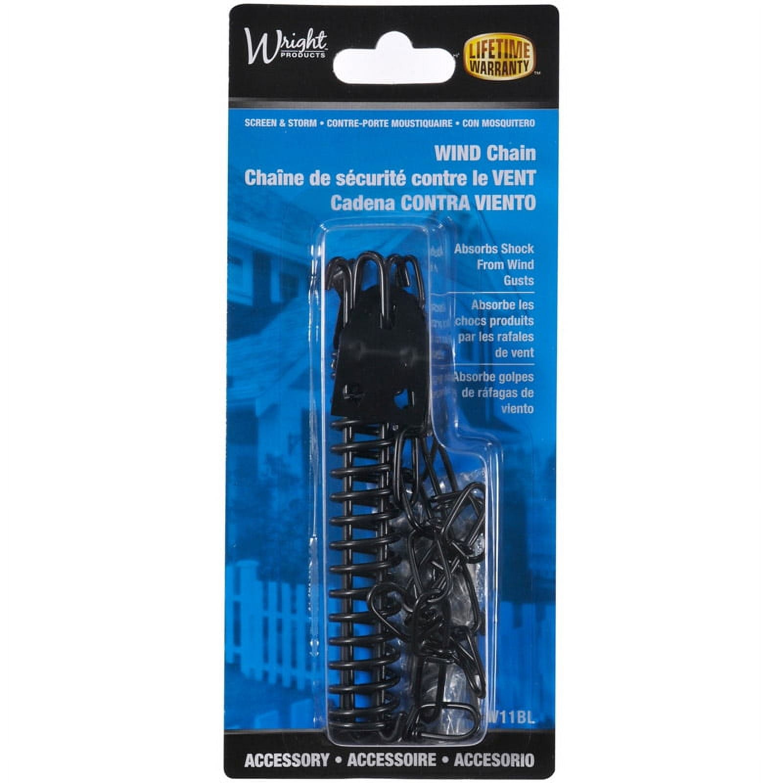 Wright Galvanized Black Steel Spring & Chain Door Retainer 1 pk ...