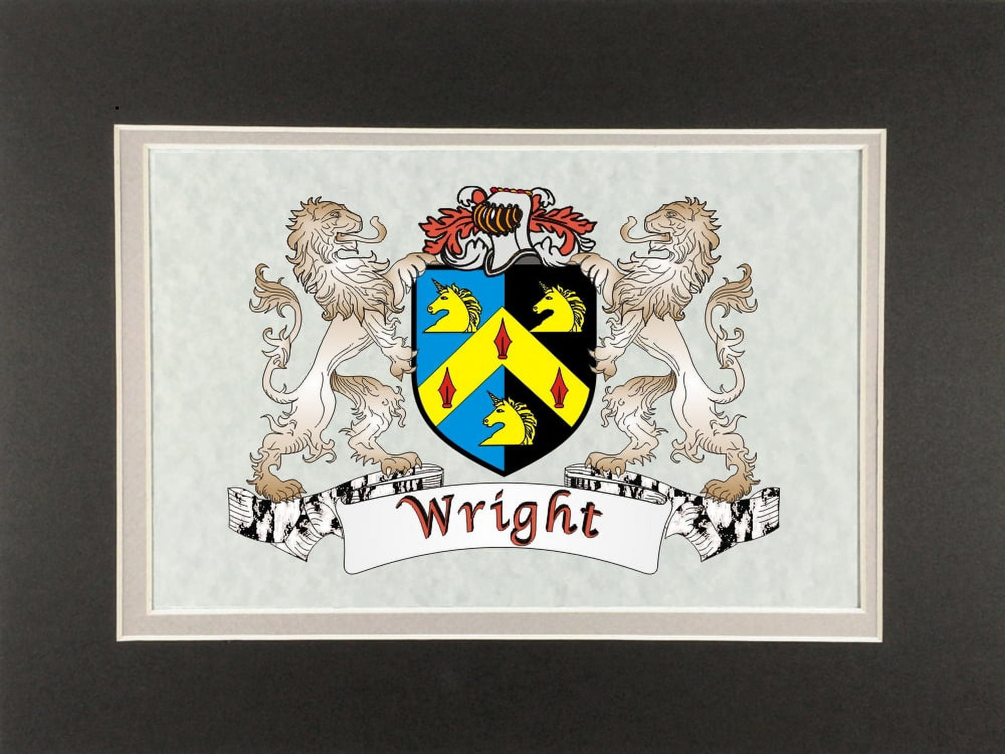 Wright Irish Coat of Arms Print - Frameable 9" x 12" - Walmart.com
