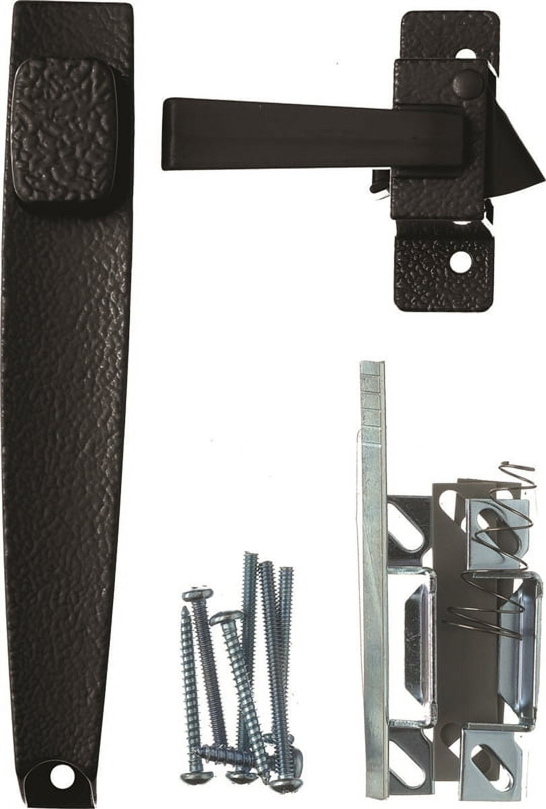 Wright Products V398BL Pushbutton Latch, 3/4 to 1-1/4 in Thick Door, For: Out-Swinging Wood ...