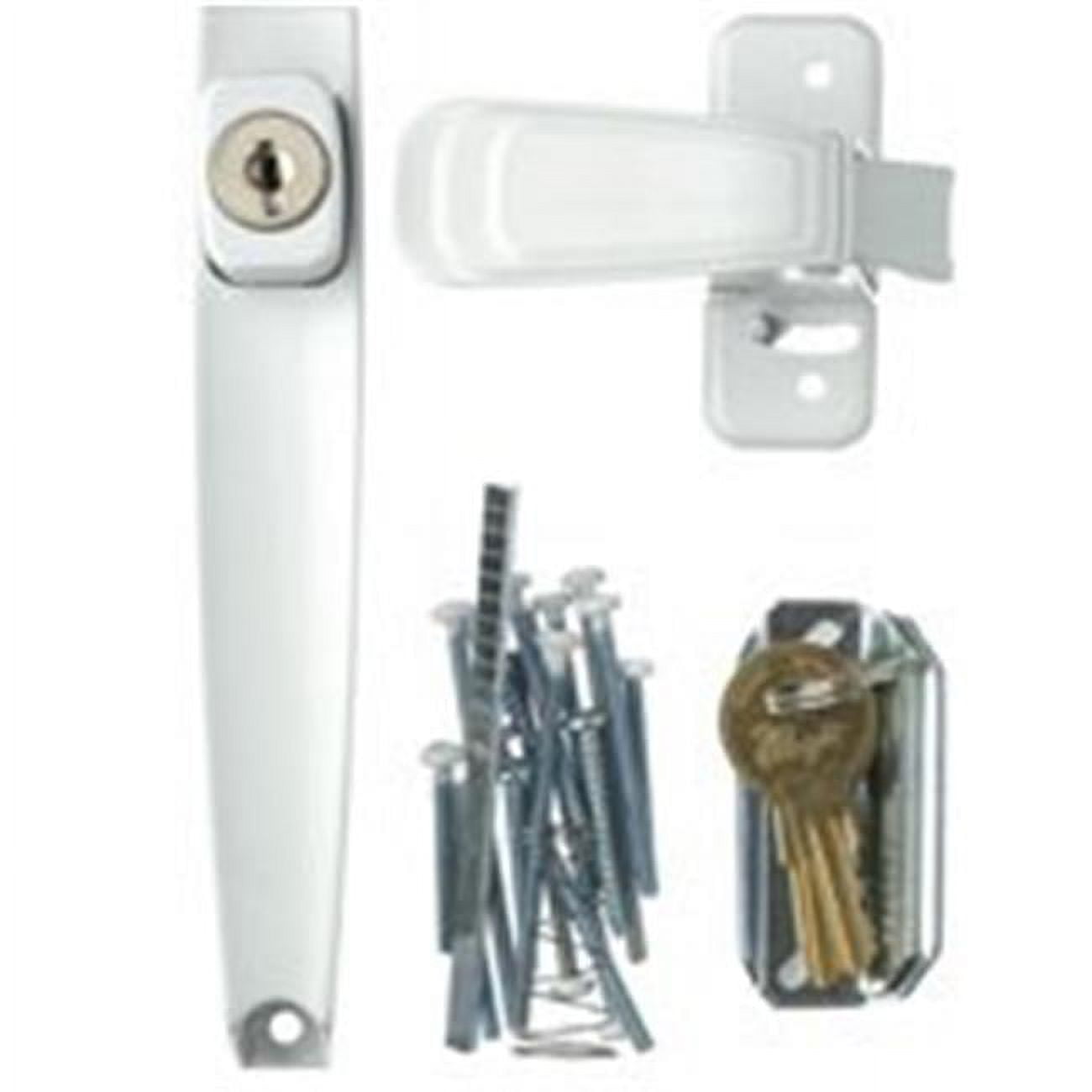 Wright Products VK444-2WH Pushbutton Latch, For Out-Swinging Wood/Metal Screen, Storm Doors ...