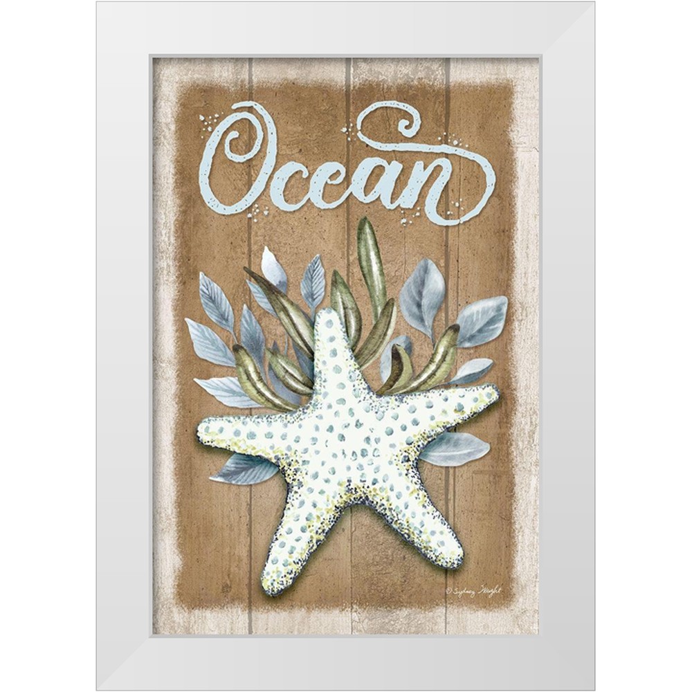 Wright, Sydney 23x32 White Modern Wood Framed Museum Art Print Titled - Ocean Starfish - Walmart.com