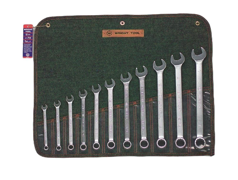 Wright Tool 711 Combination Wrench 3/8"-1" Set 11 Piece - Walmart.com