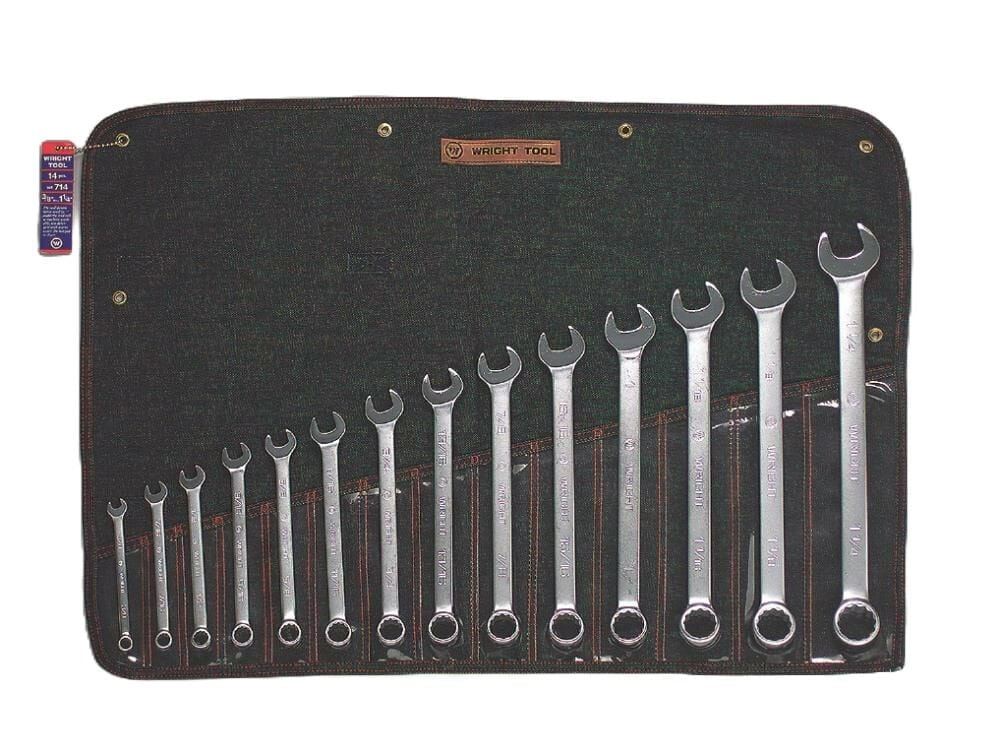 Wright Tool 714 Wrightgrip 14-Piece 12-Point Combination Wrench Set ...
