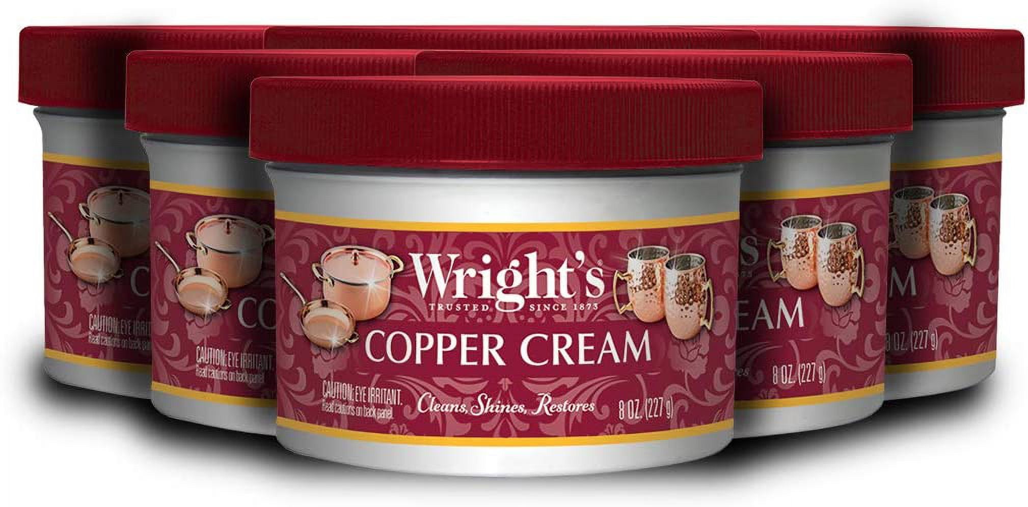 Wright's Copper and Brass Cream Cleaner - Gently Cleans and Removes ...
