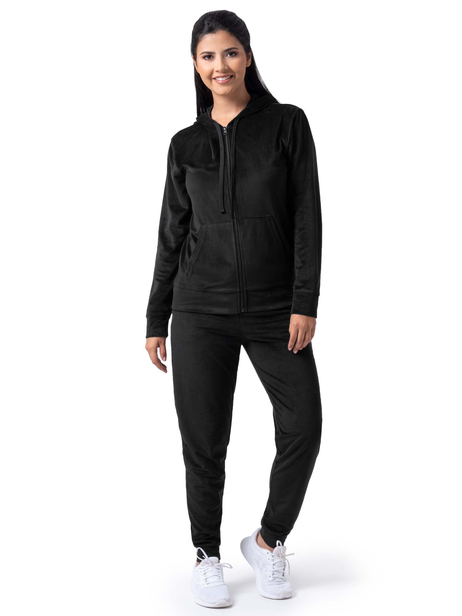 Wrights Women's Plus Size Tracksuit, Plush Velour Hoodie and Jogger Set ...