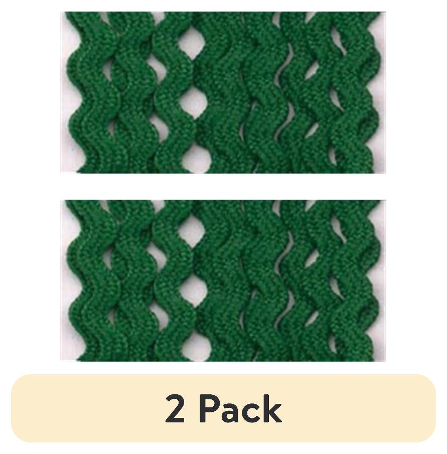 (2 pack) Wrights 1/4" Emerald Synthetic Baby Rick Rack Trimming 4 Yards ...