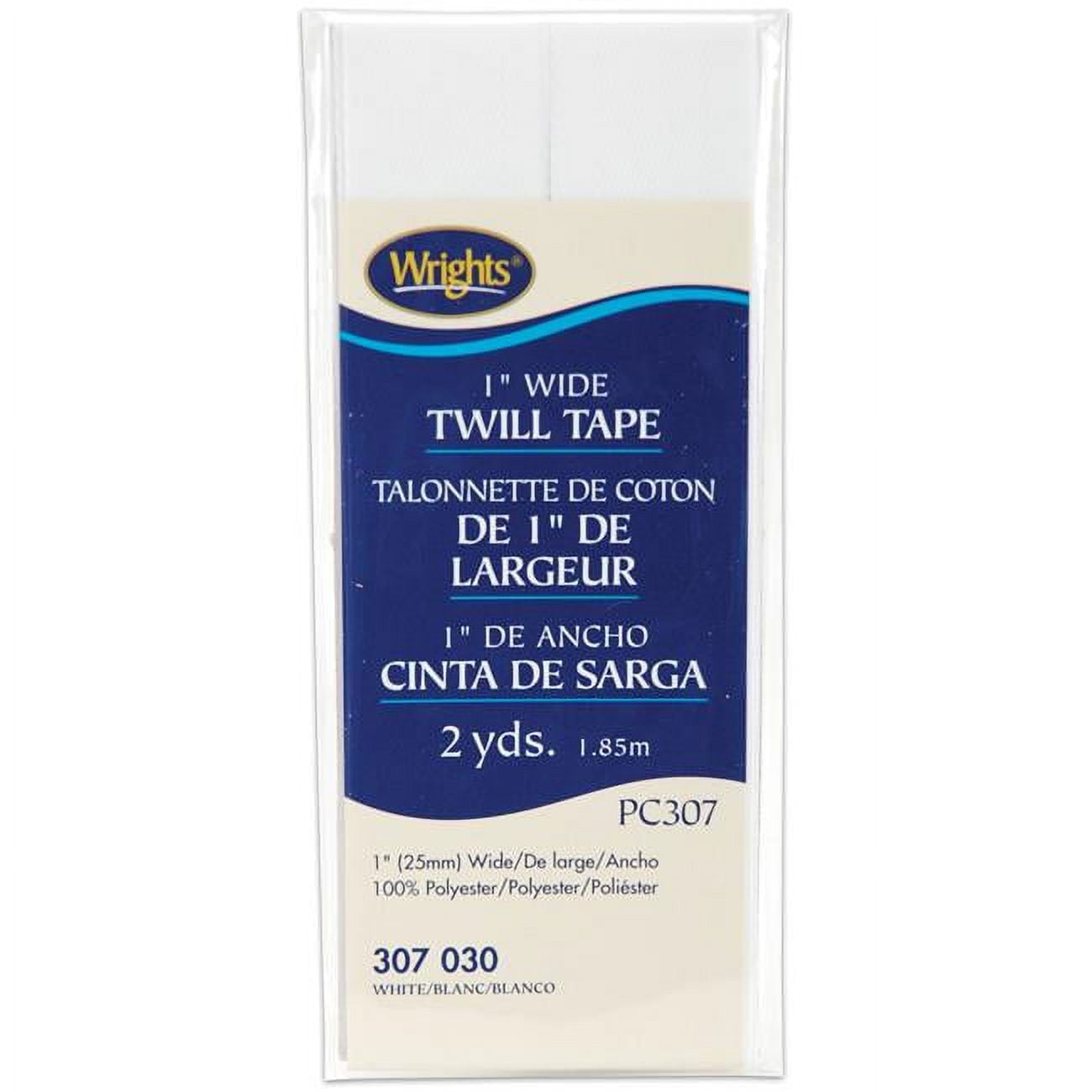 Wrights 1"X2 Yd Wide Twill Tape-White - Walmart.com