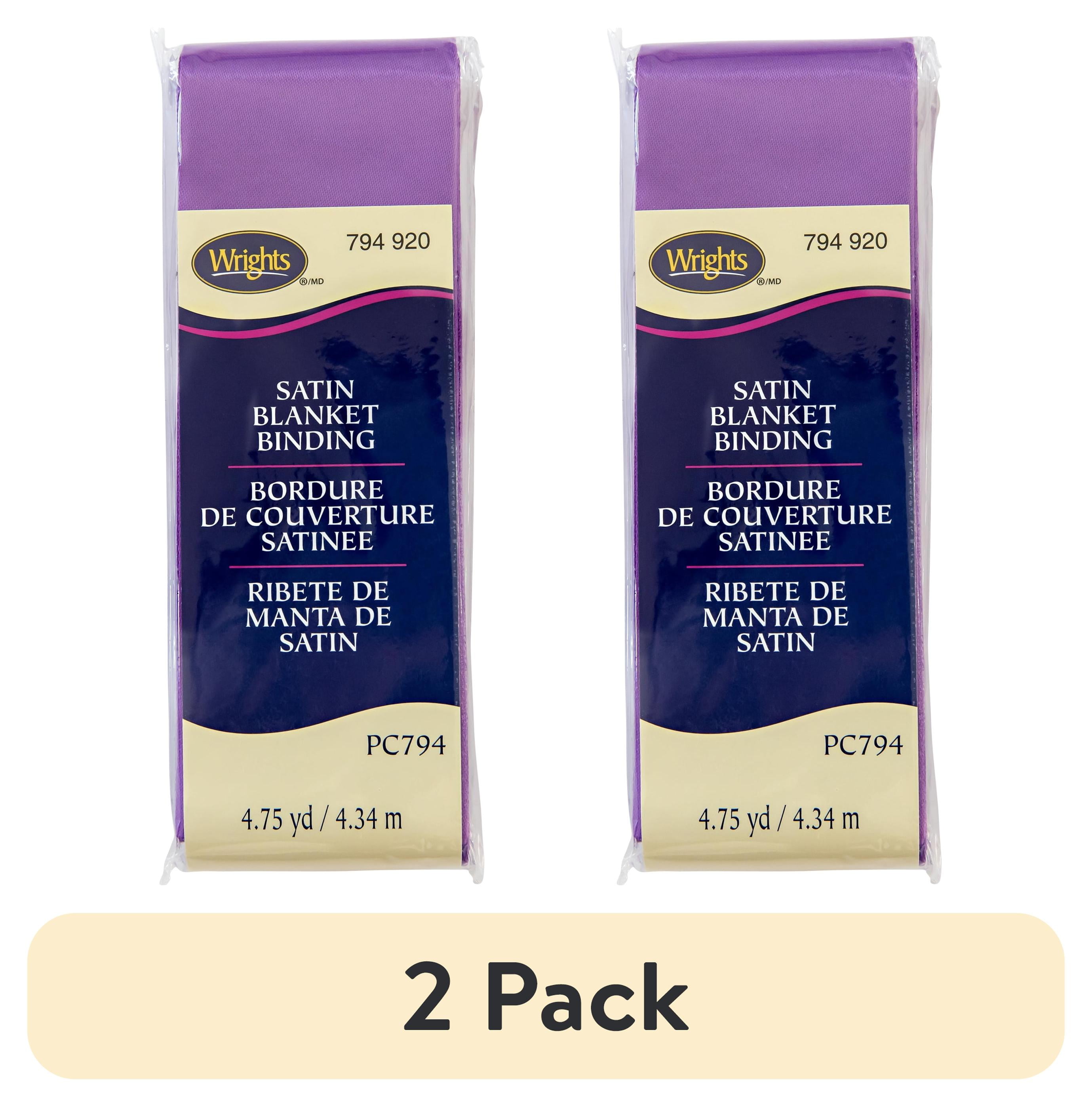 (2 pack) Wrights 2" Grape Blanket Binding, 4.75 yd Polyester Sewing ...