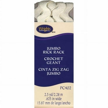 Wrights Polyester Rick Rack, White 1/2" X 15 Yds - Walmart.com