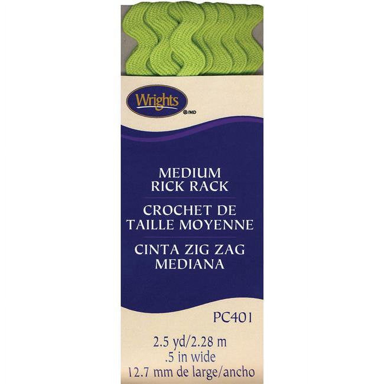 Wrights Medium Rick Rack 2.5yd Lime Green - Walmart.com
