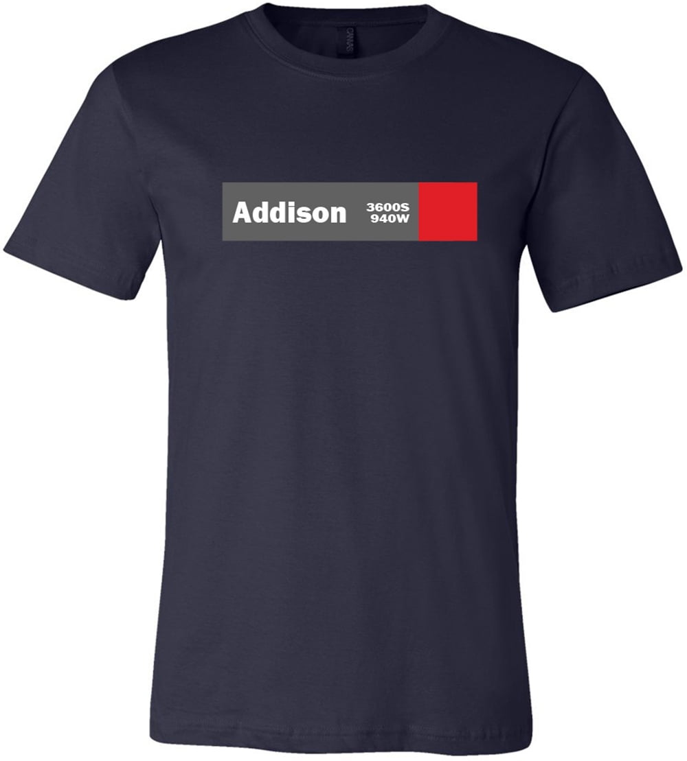 Wrigley Field Addison Red Line T-Shirt Navy - Walmart.com