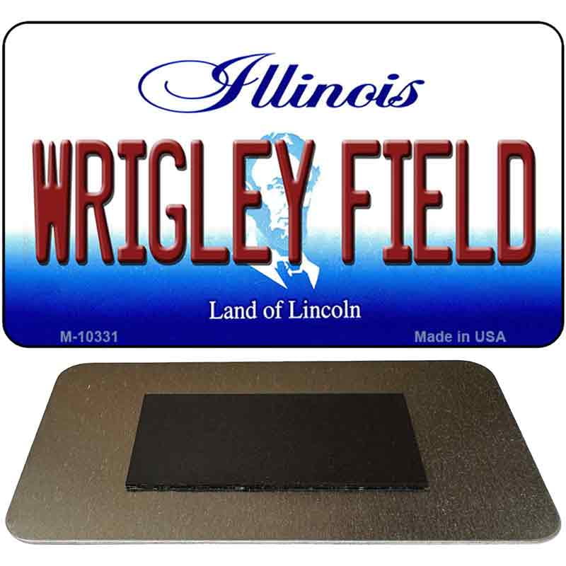 Wrigley Field Illinois State License Plate Tag Magnet M-10331 3.5" x 2 ...