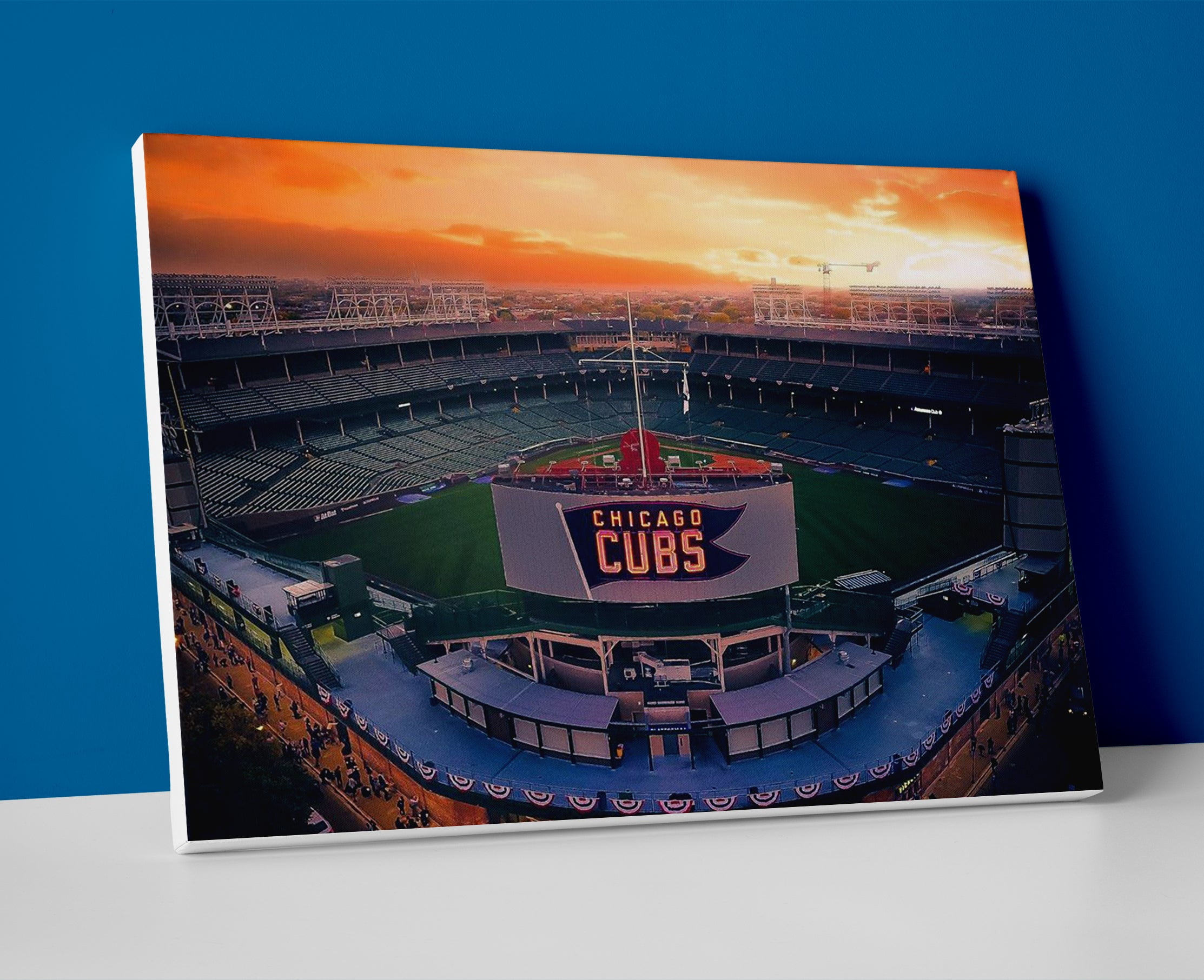 Wrigley Field Poster or Wrapped Canvas - Walmart.com