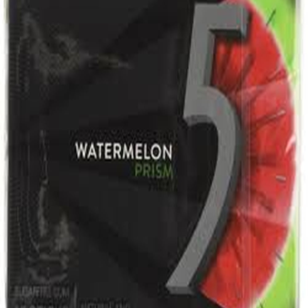 Wrigley Five Prism Gum Watermelon Prism Sugar Free Chewing Gum (Pack of ...