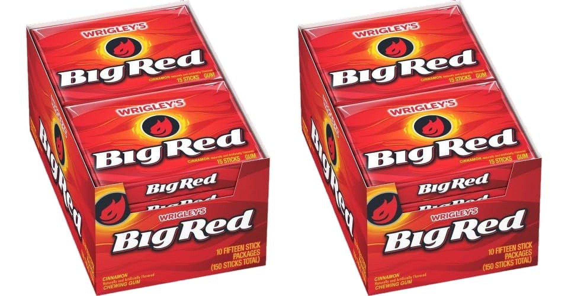 Wrigley's Big Red Gum Chewing Gum Bulk Pack, 5 Stick (Pack of 20 ...
