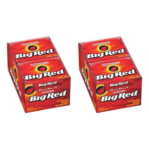 Wrigley's Big Red Gum Chewing Gum Bulk Pack, 5 Stick (Pack of 20 ...