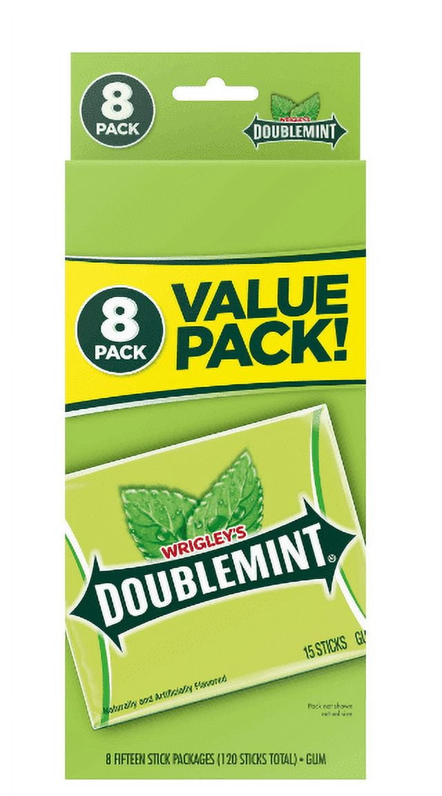 Wrigley's Doublemint Bulk Chewing Gum, Value Pack - 15 Ct (8 Pack ...