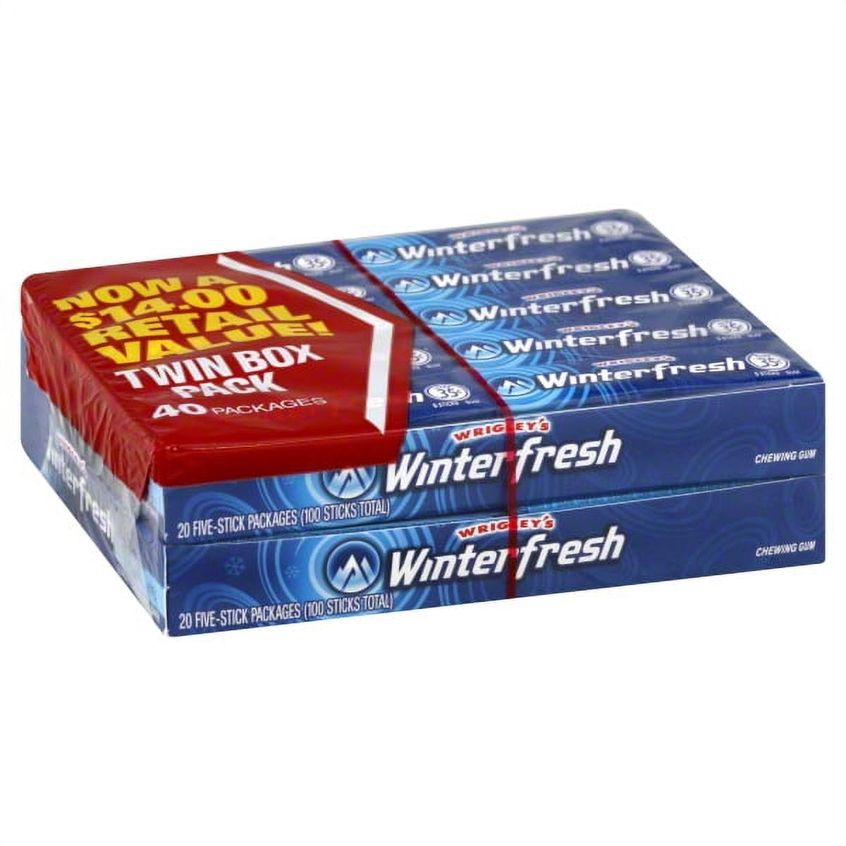 Wrigley's Winterfresh Mint Gum, 40 Packs (5ct per pack) - Pack of 4 ...