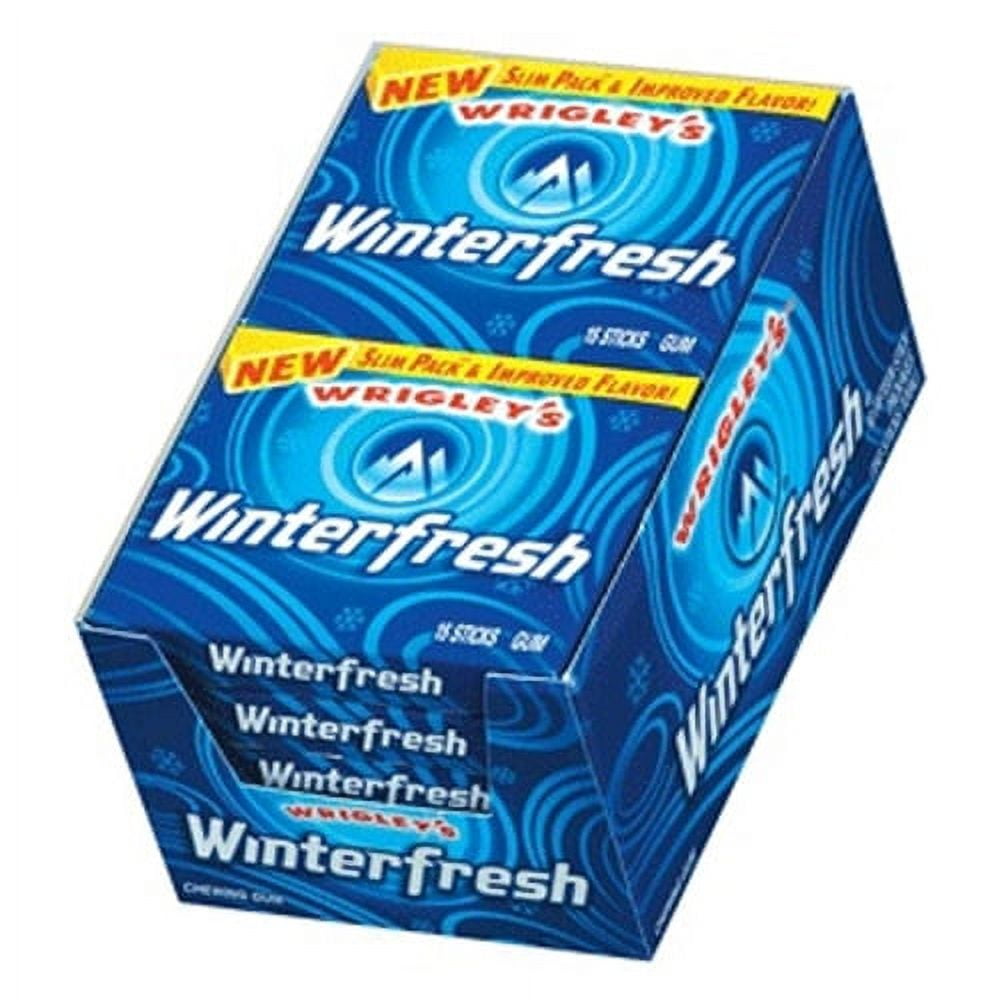 Wrigleys Winterfresh Chewing Gum, Slim Pack - 15 Sticks/Pack, 10 Ea ...