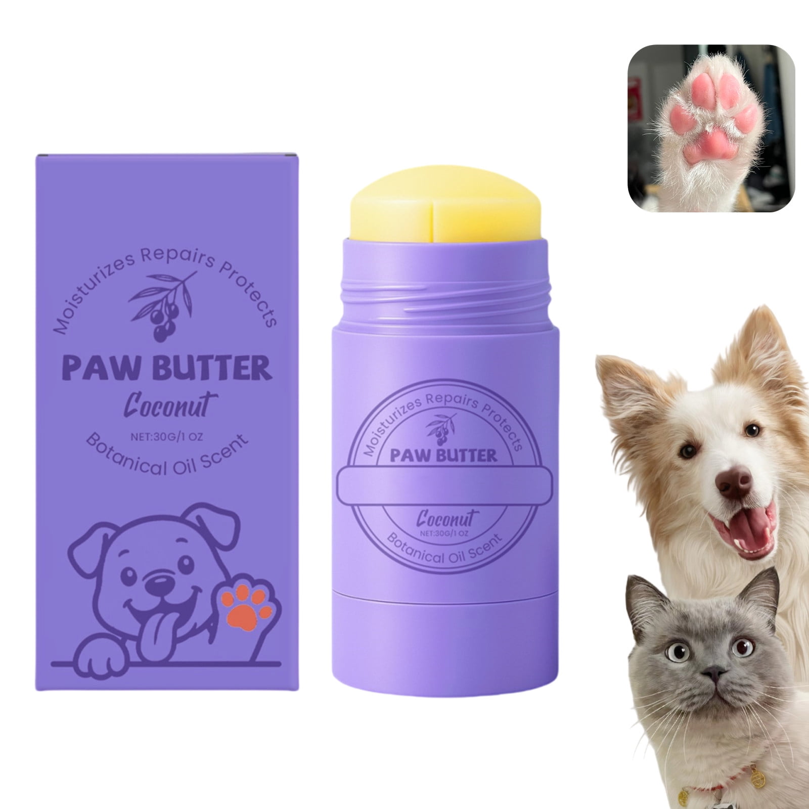 Wrinkle Balm For Dogs,Paw Protector - Microbiome-Friendly Dog Paw Pad ...