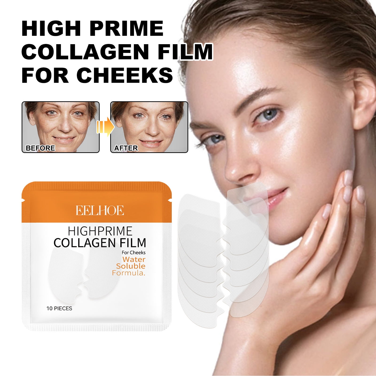 Wrinkle Facial Patch Anti-Aging Water Soluble Lifting Anti-Wrinkle Fade ...
