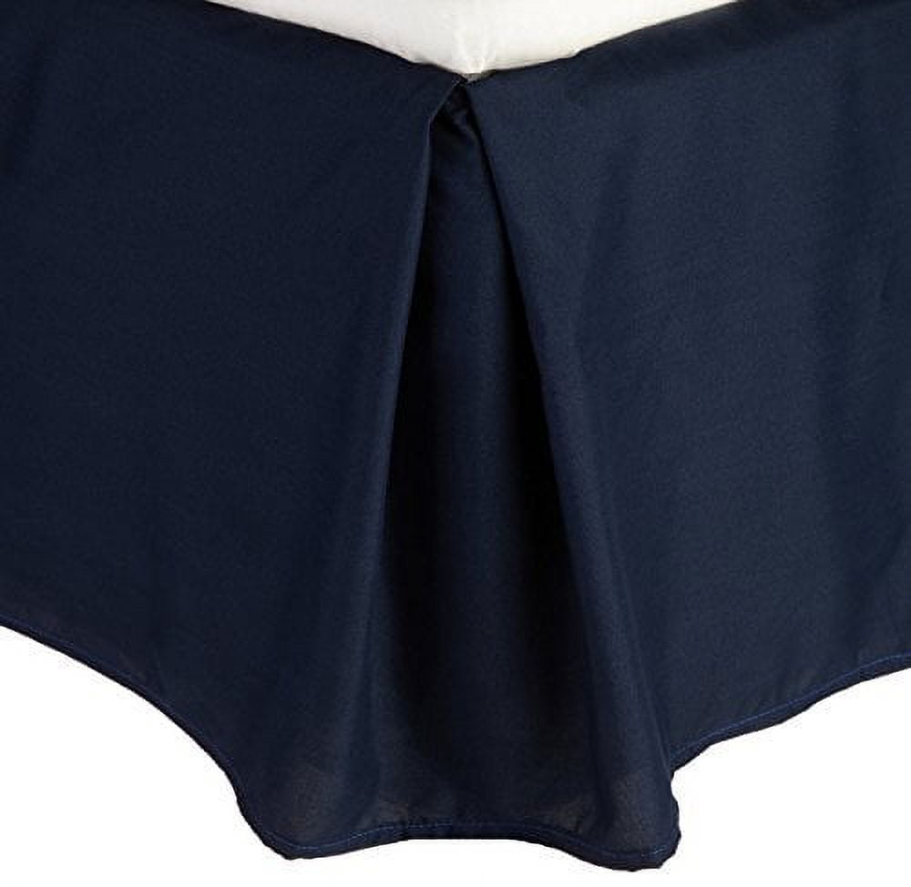Wrinkle & Fade Resistant Bed Skirt Dust Ruffle Queen Navy Blue ...