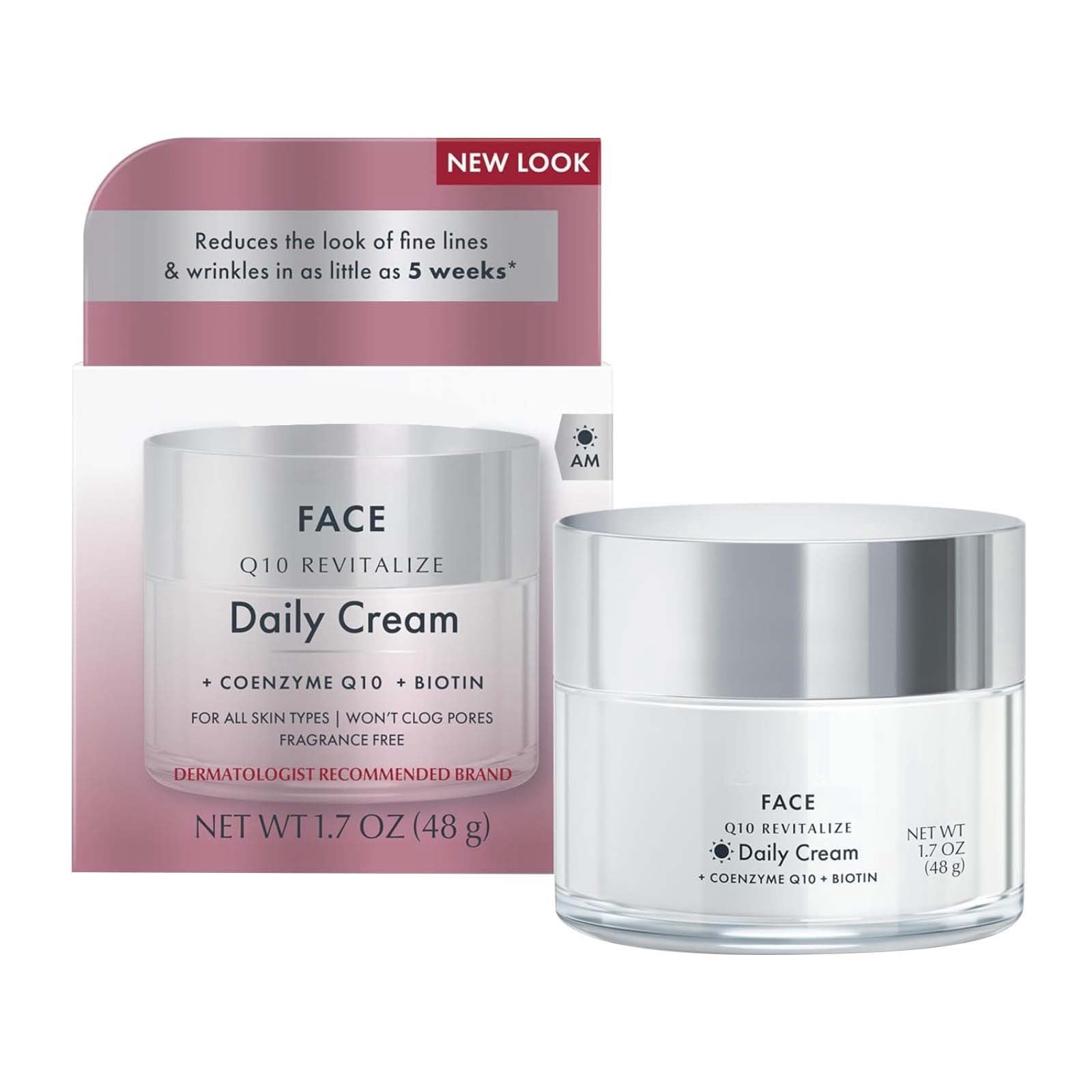 Wrinkle & Fine Line Reduction Moisturizer – Q10 & Vitamin E Hydrating ...