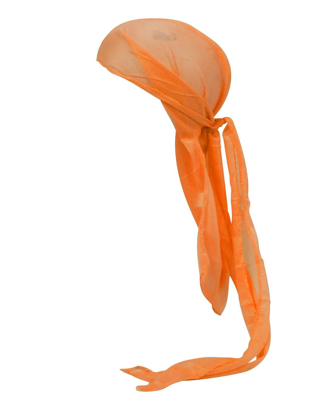Wrinkle Free Extra Long Du-Rag - Orange - Walmart.com