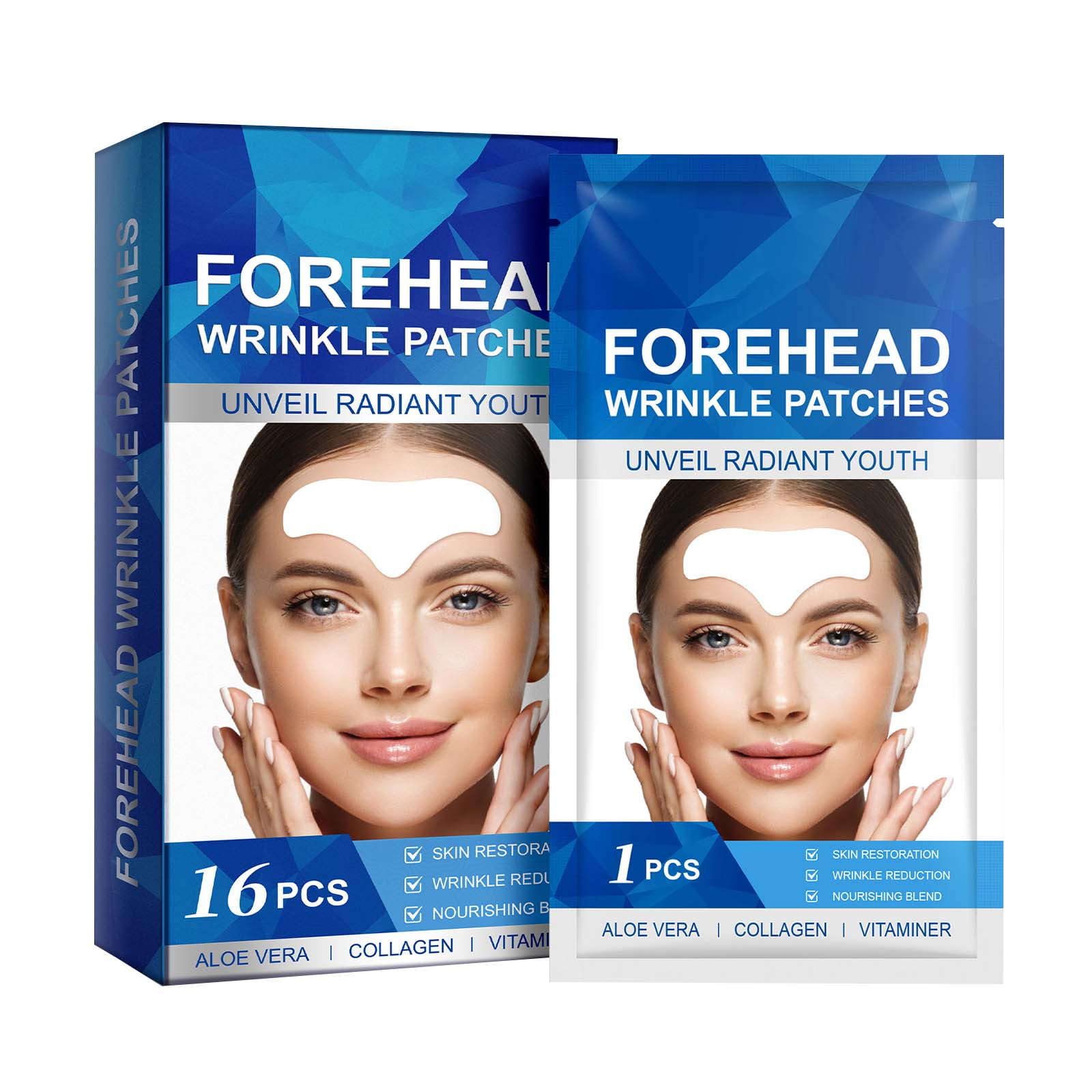 Wrinkle Plasters 16 Pieces Wrinkle Plasters Face Forehead Pads Against ...