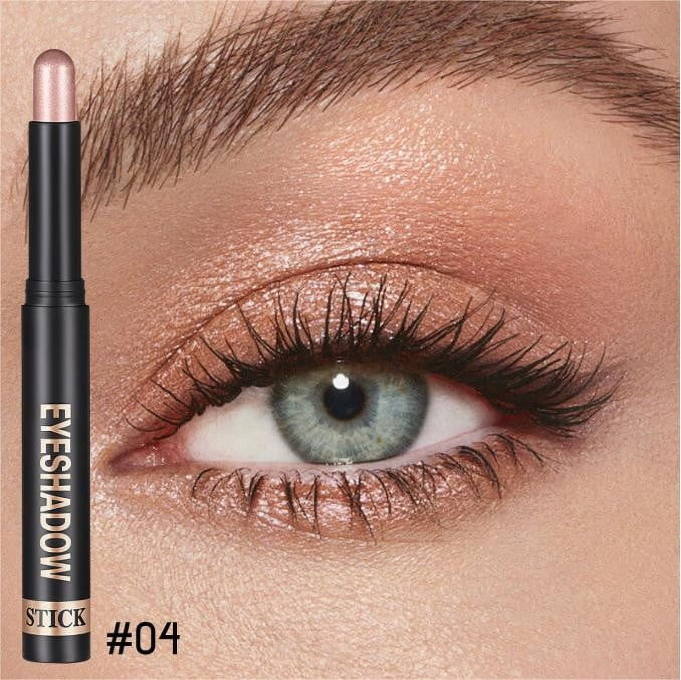 Wrinkle-Proof Matte Eyeshadow Stick with Built-in Mixing Brush, 8 ...