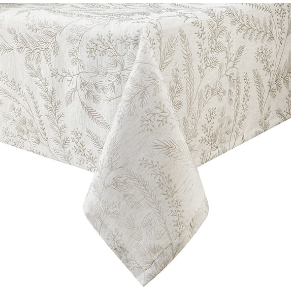 Wrinkle Stain Resistant Fabric Tablecloth, Washable Vintage Decorative ...
