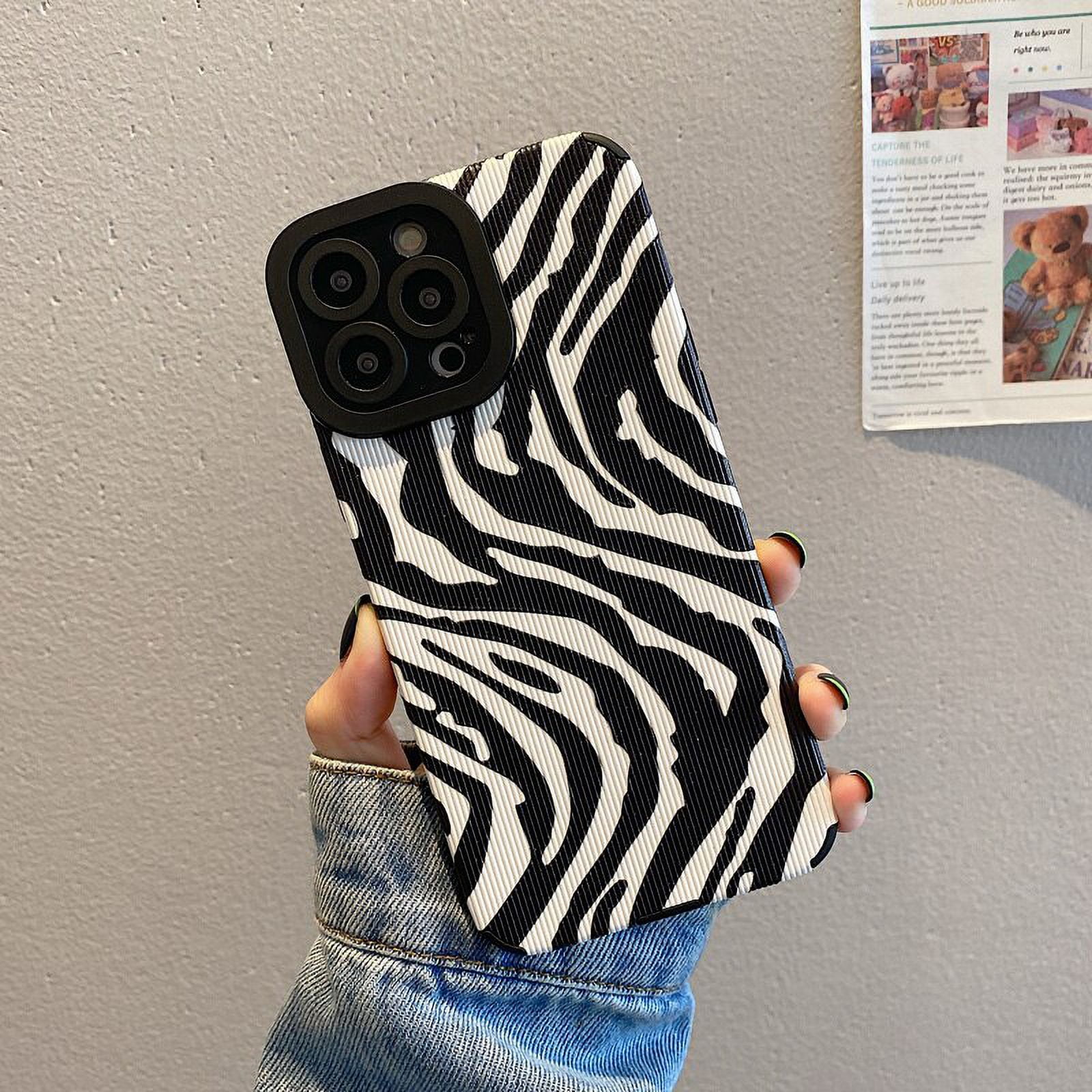Wrinkle Zebra Pattern Phone Case For iPhone 7 8 Plus X XR XS Max 11 12 ...