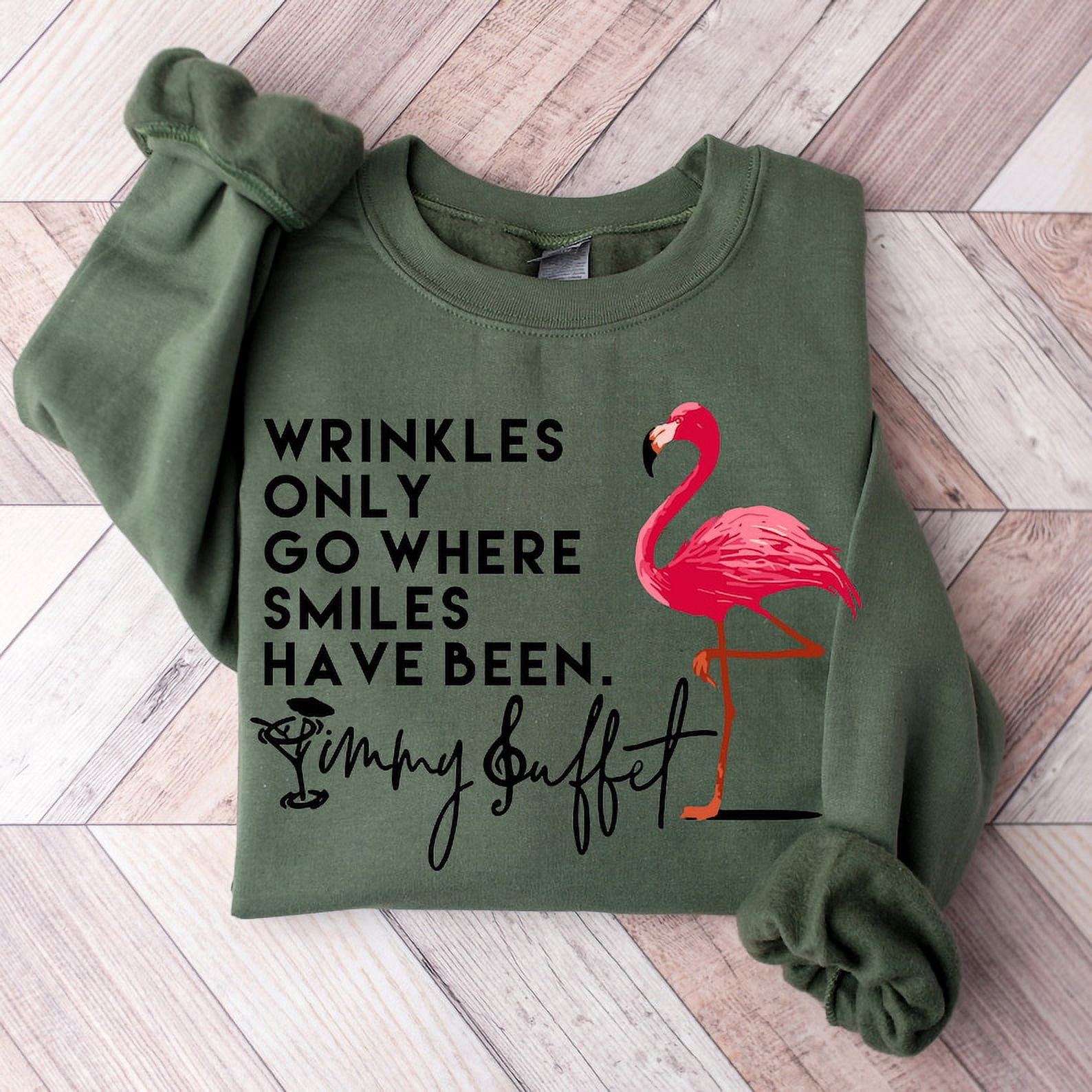 Wrinkles Only Go Where Smiles Have Been Shirt, Jimmy Buffett Memorial Shirt, Boat Drink Hoodie ...