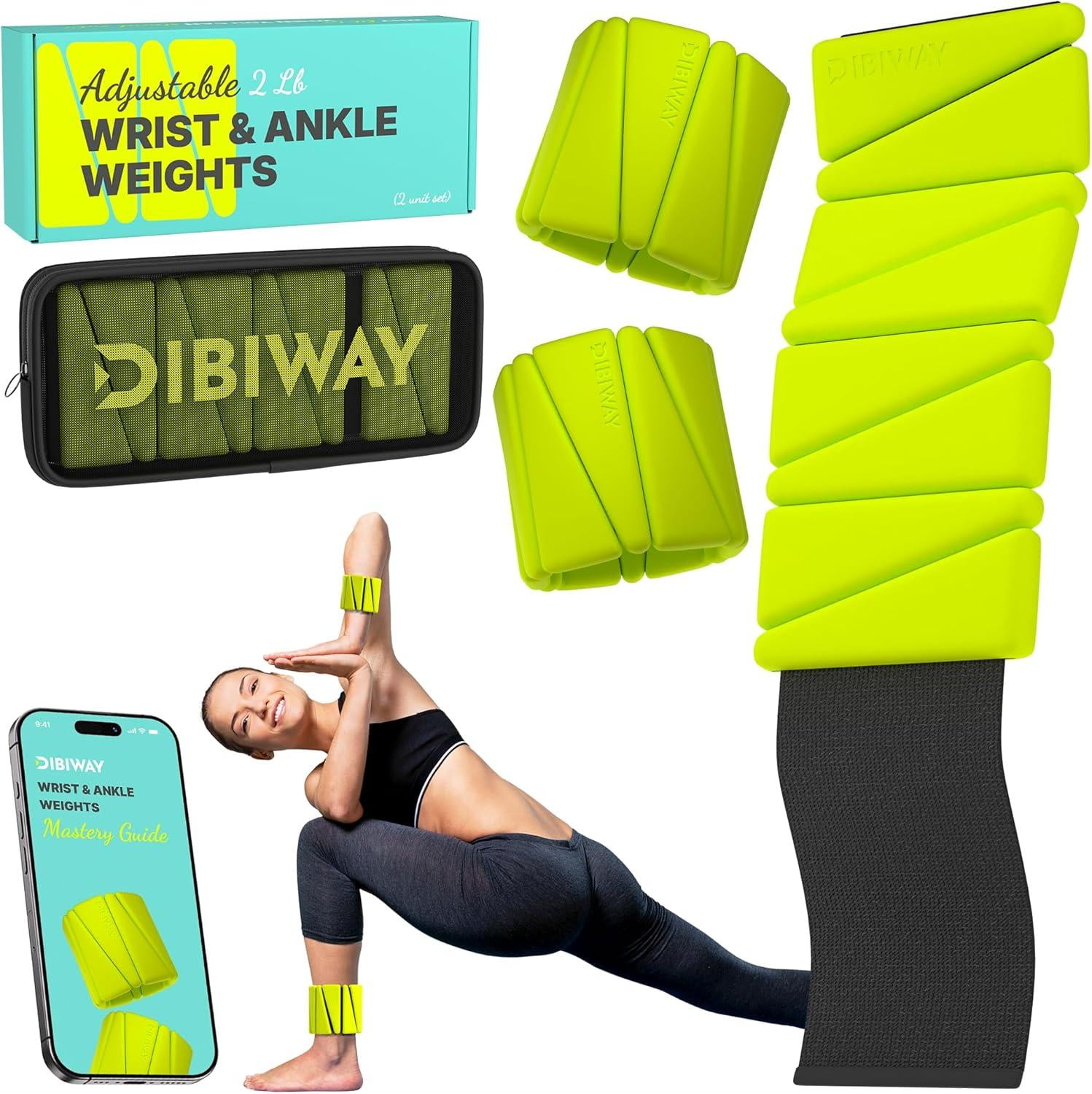 Wrist and Ankle Weights 2 lbs Each for Women - Adjustable Wrist Weights ...